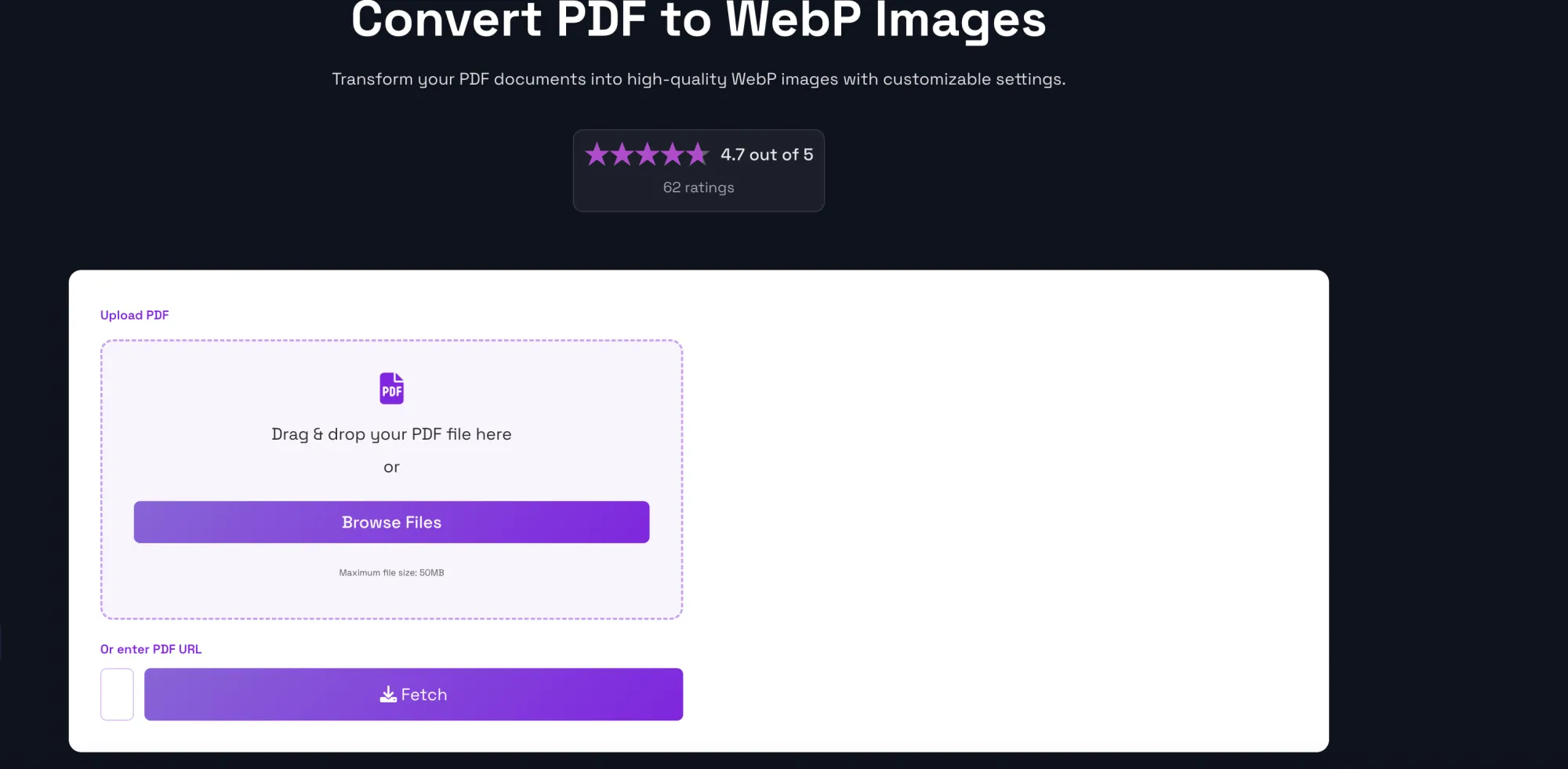 PDF To WebP Converter