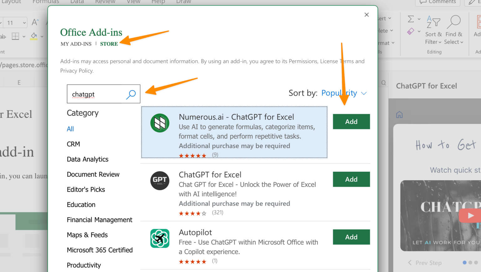 How to Add ChatGPT to Excel (2 Simple Steps)