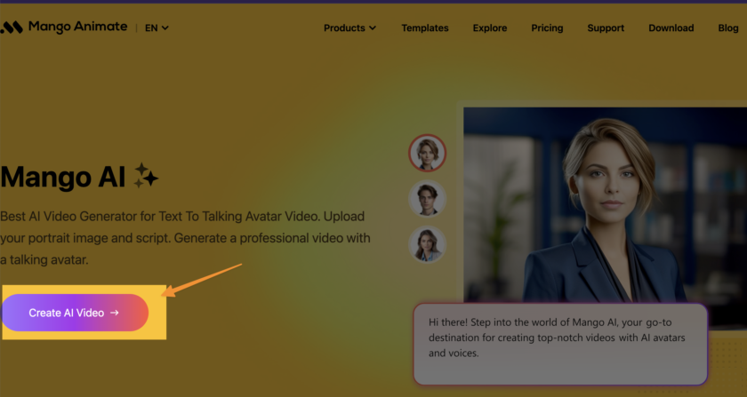 How to use Mango Animate to Create AI Videos in 1 Click