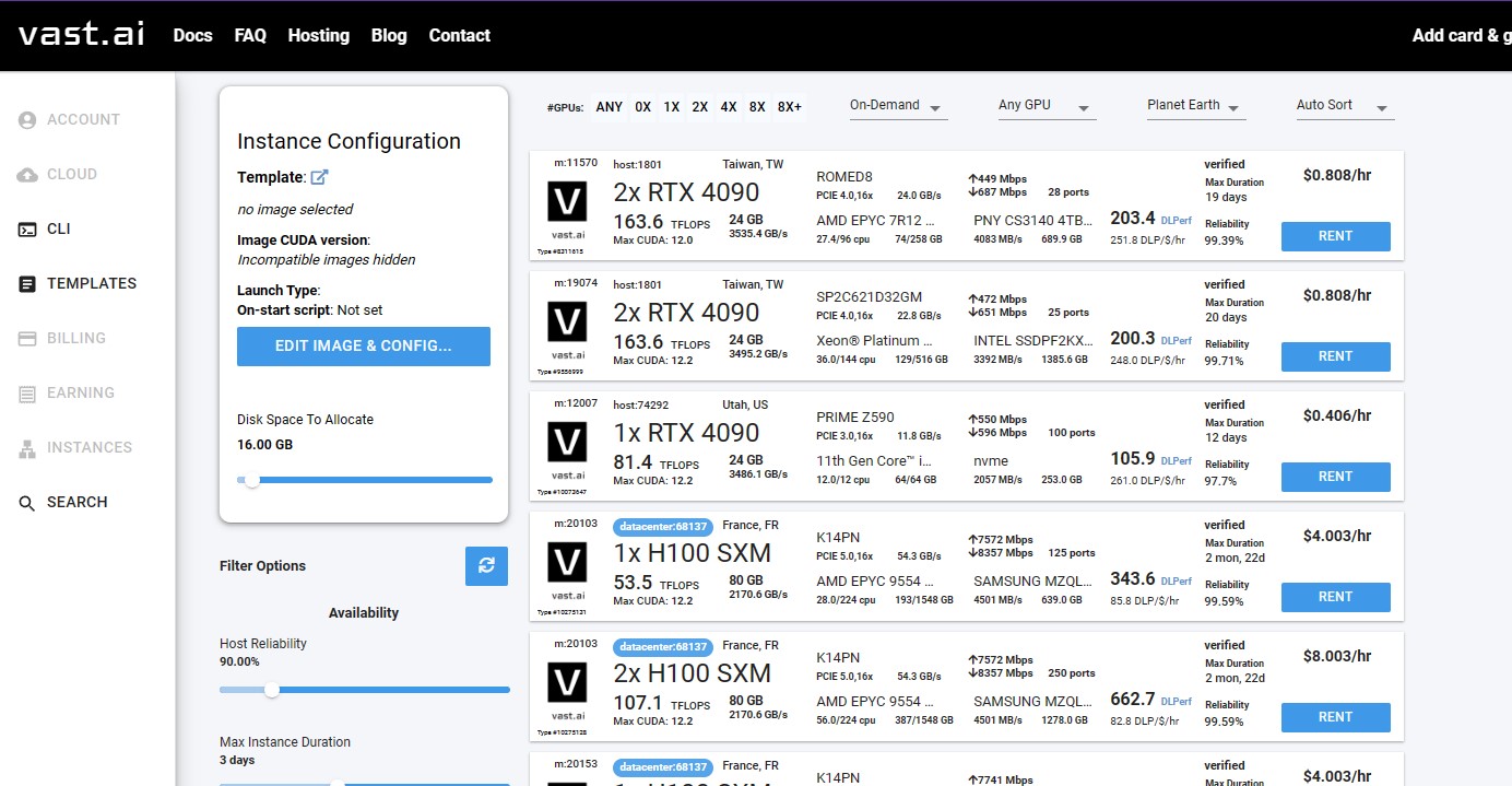 How to use Vast.ai to rent and use High-End GPUs