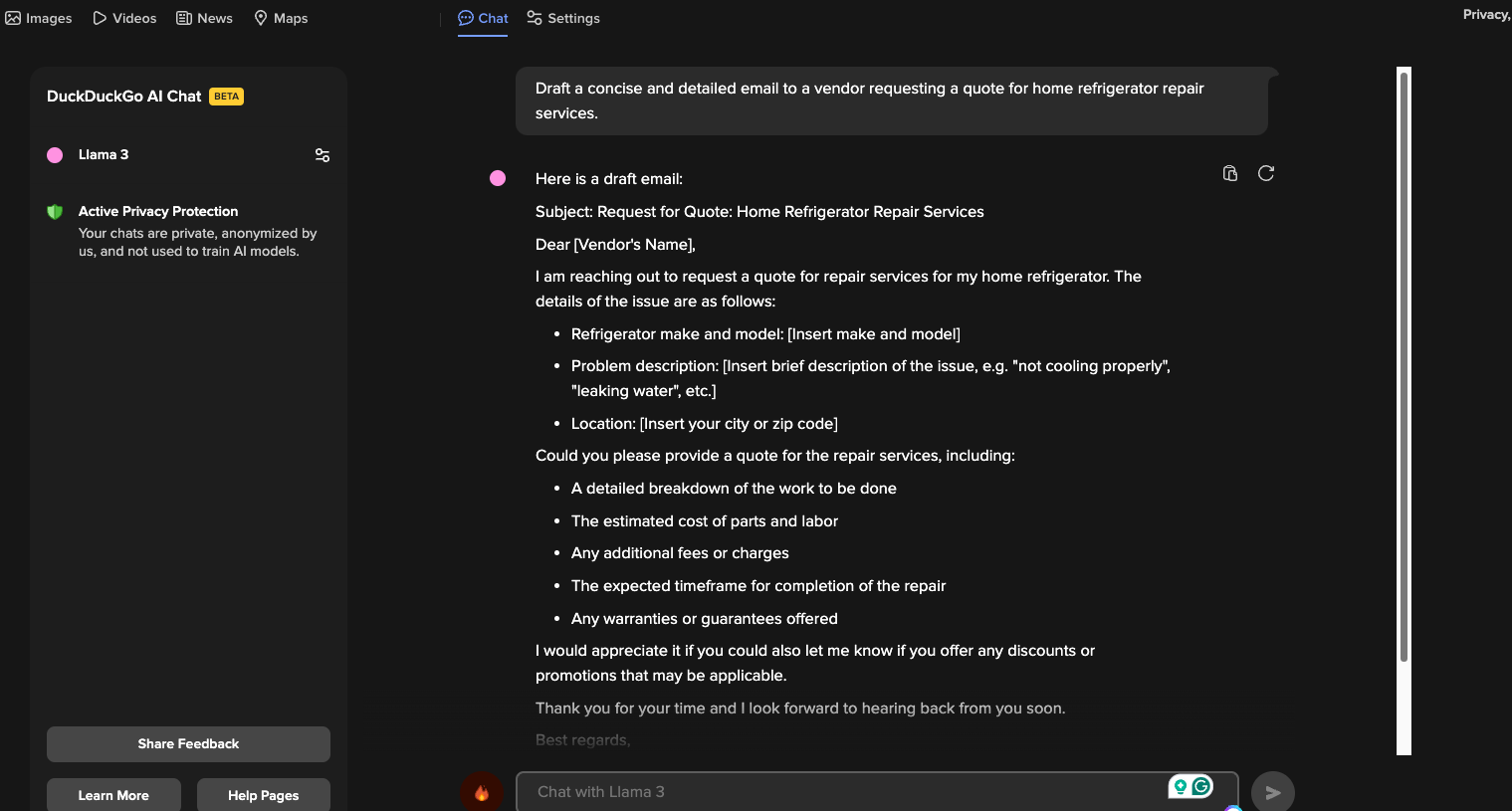DuckDuckGo AI Chat - Chat Anonymously with This AI Tool