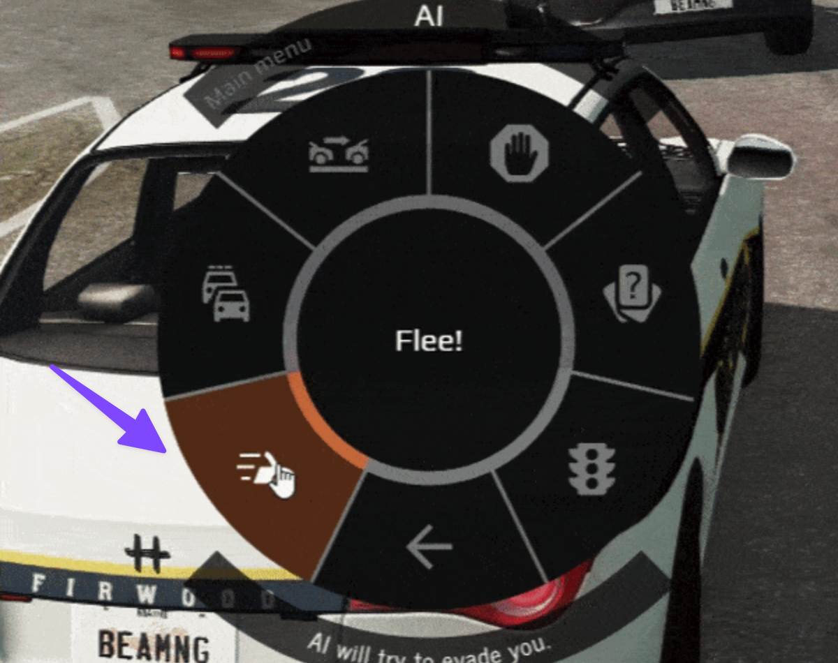 How to make a certain AI flee in BeamNG Game? (3 Ways)